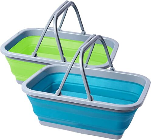 Collapsible Washing up Bowl with Handles | Camping Bowls